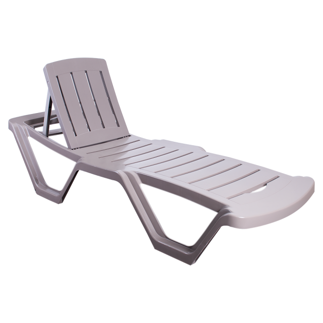 Пластмасов шезлонг Комфорт бял
